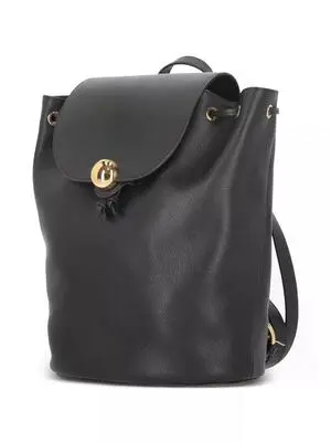 Furla Grainy Leather Backpack With Drawstring Fastening