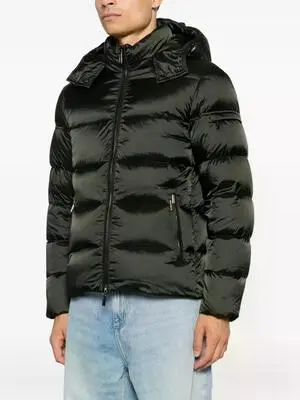 MOORER Quilted Hooded Jacket - Green