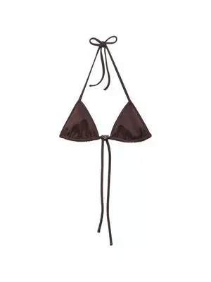 Prada Interlock Fabric Triangle Bikini Top