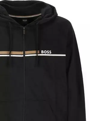 BOSS Logo-print Zip-up Hoodie