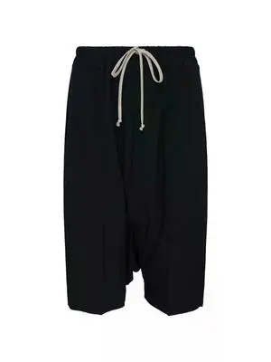Rick Owens Pods Drop-crotch Shorts - Black