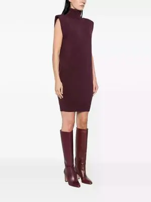 TWINSET Padded-shoulder Turtleneck Dress