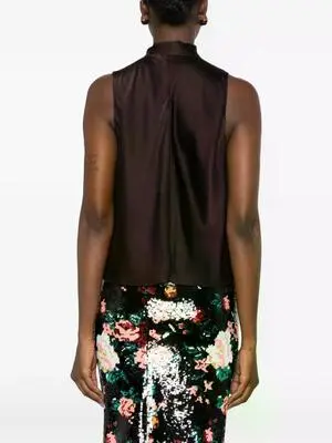 FORTE_FORTE Pussy-bow Sleeveless Blouse