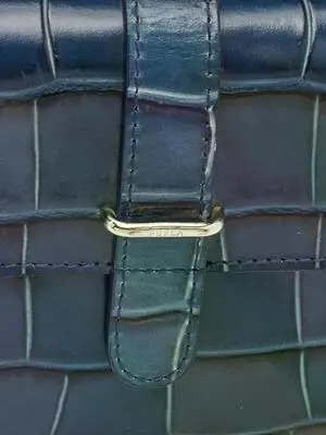 Furla Greta Croc-embossed Chain Clutch Bag