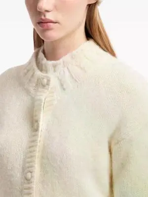 Moncler Cable-knit Logo-patch Headband - White