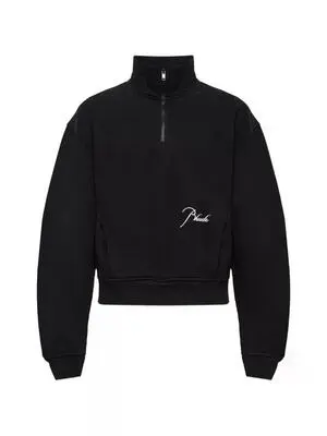 Rhude Classique Logo-embroidered Quarter-zip Sweater