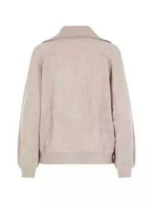 Brunello Cucinelli Pointelle-knit Half-zip Sweatshirt