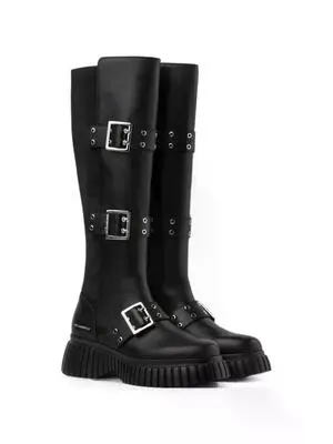 Karl Lagerfeld Kreeper Wedge Buckle Knee Boots