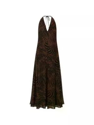 Max Mara Zebra-print Maxi Dress