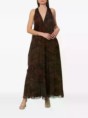 Max Mara Zebra-print Maxi Dress