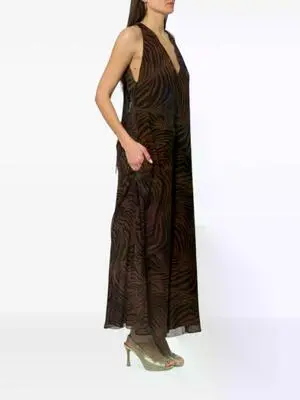 Max Mara Zebra-print Maxi Dress