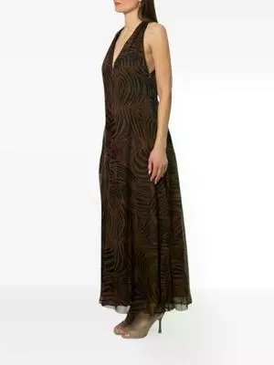 Max Mara Zebra-print Maxi Dress