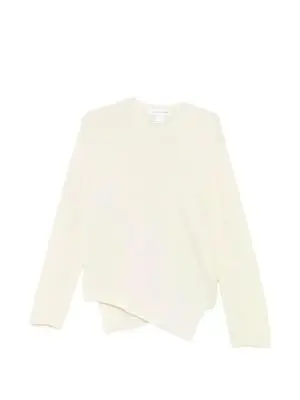 Comme Des Garçons Asymmetric-hem Sweater - Neutrals
