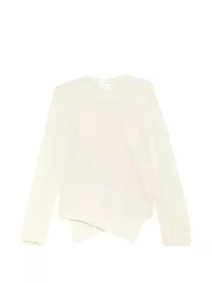 Comme Des Garçons Asymmetrical Hem Knit Sweater - Neutrals