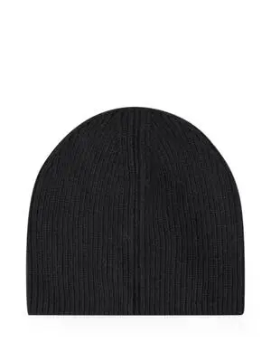 Moncler Logo-patch Ribbed-knit Beanie Hat