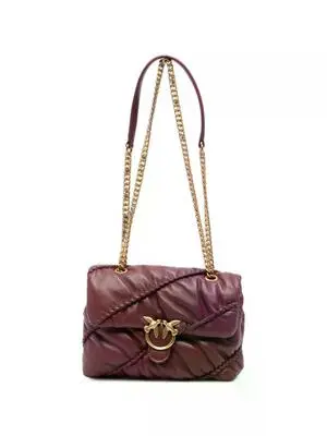 Pinko Mini Love Birds Quilted Leather Shoulder Bag