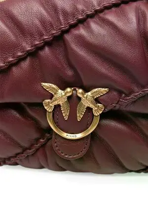 Pinko Mini Love Birds Quilted Leather Shoulder Bag