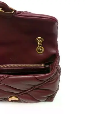 Pinko Mini Love Birds Quilted Leather Shoulder Bag