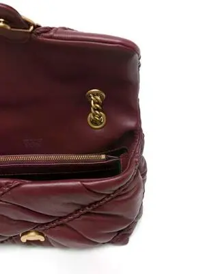 Pinko Mini Love Birds Quilted Leather Shoulder Bag