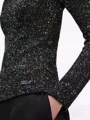 Karl Lagerfeld Sequin Knitted Top