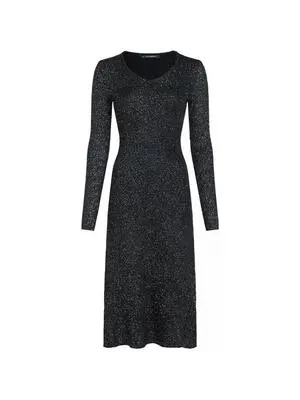 Karl Lagerfeld Sequin Knitted Dress - Black