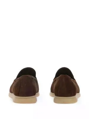 Guess Aryanai Logo-charm Suede Loafers