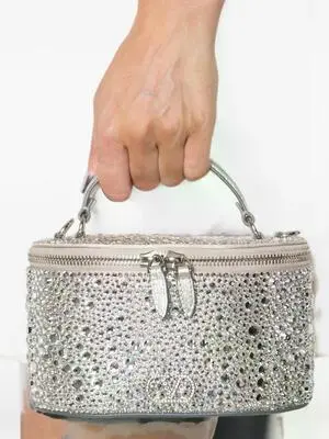 Valentino Garavani Vlogo Signature Crystal-embellished Vanity Case Mini Bag
