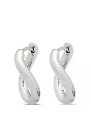 Tom Wood Medium River Hoop Earrings - Silver