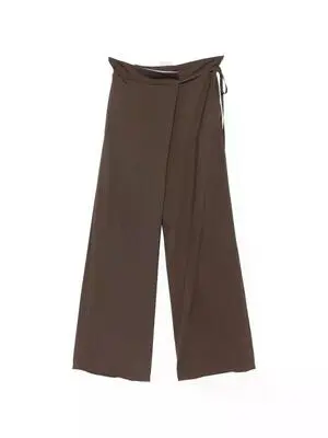 ALYSI Wrap-front Wide-leg Trousers