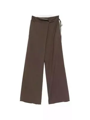 ALYSI Wrap-front Wide-leg Trousers