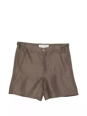 GOD'S TRUE LINEN Cocoa Side-buckle Shorts
