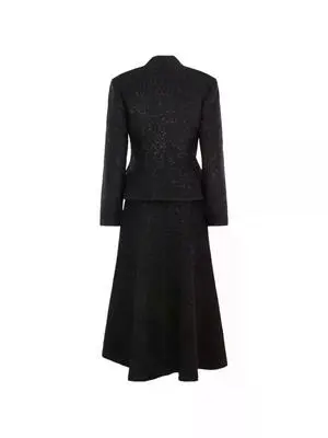 SELF-PORTRAIT Bouclé-knit Midi Dress