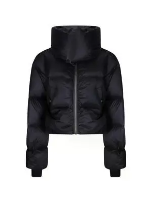 Rick Owens Funnel-neck Cropped Puffer Jacket - Black
