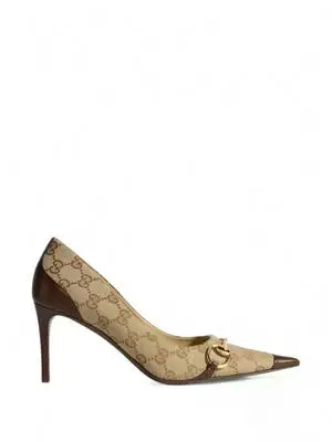 Gucci Donna Horsebit Gg-supreme Pumps