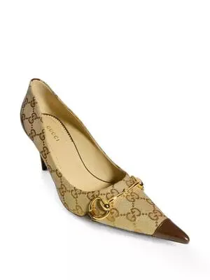 Gucci Donna Horsebit Gg-supreme Pumps