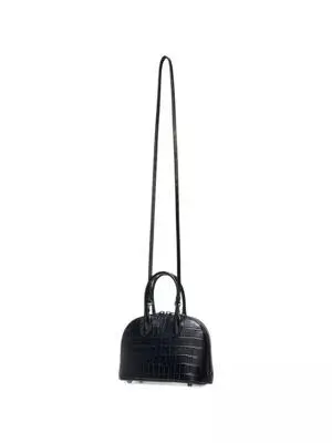 SELF-PORTRAIT Crocodile-effect Leather Shoulder Bag