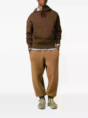 AMI Paris Cotton Hoodie With Embossed De Coeur - Brown