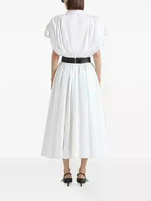 Givenchy Ruched Poplin Shirt Midi Dress