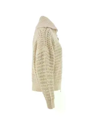 Brunello Cucinelli Sequin-embellished Openwork Cardigan