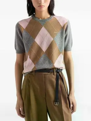 Prada Argyle Cashmere Sweater