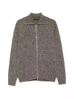 ZANONE Zip-up Marl-knit Cardigan - Grey