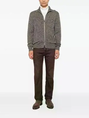 ZANONE Zip-up Marl-knit Cardigan