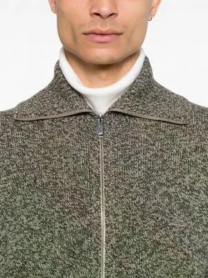 ZANONE Zip-up Marl-knit Cardigan