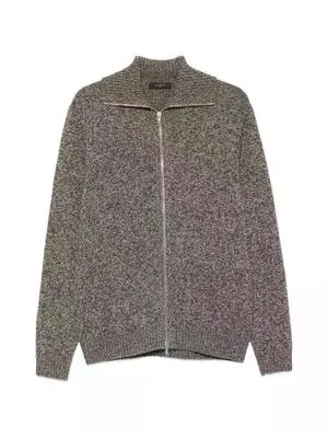 ZANONE Zip-up Marl-knit Cardigan - Grey