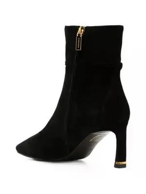 COCCINELLE Logo-plaque Suede Ankle Boots