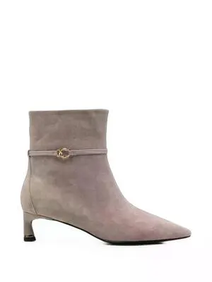 COCCINELLE C-look Pointed-toe Buckled Ankle Boots