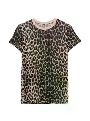 BASERANGE Leopard Print Crewneck T-shirt