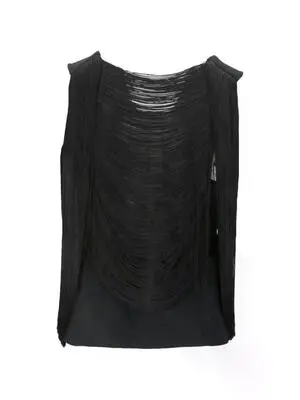TOM FORD Fringe-trimmed V-neck Blouse