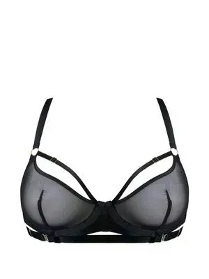 BORDELLE Signature Mesh Balconette Bra - Black