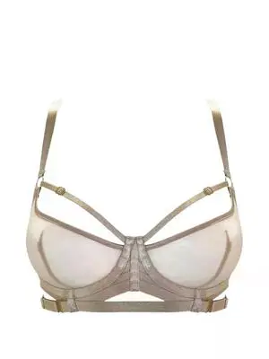 BORDELLE Signature Mesh Balconette Bra - Brown